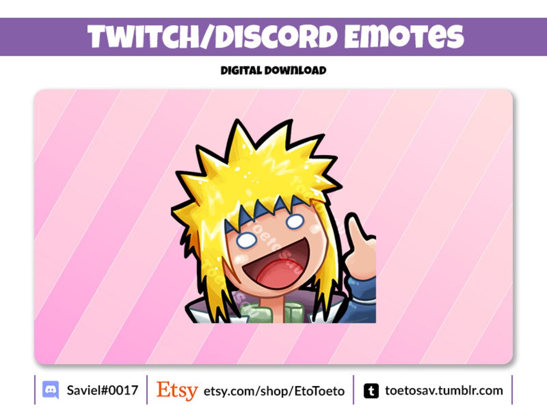 Minato Namikaze Emoji for Discord or Twitch - Etsy