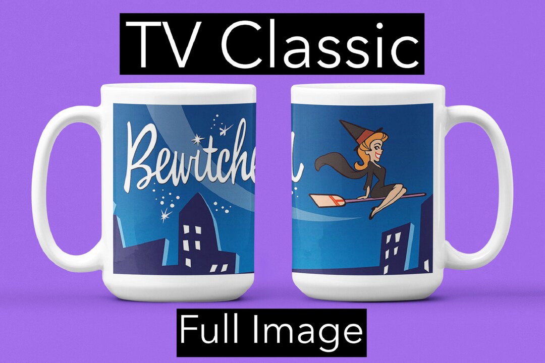 Big 15-ounce TV Classic Bewitched Mug or Mouse Pad Free Ceramic Coaster ...