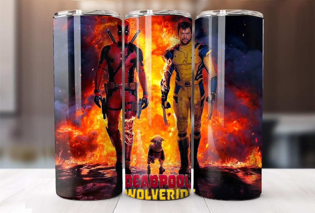 DEADPOOL Wolverine 20oz Tumbler, Matching Coaster - Etsy