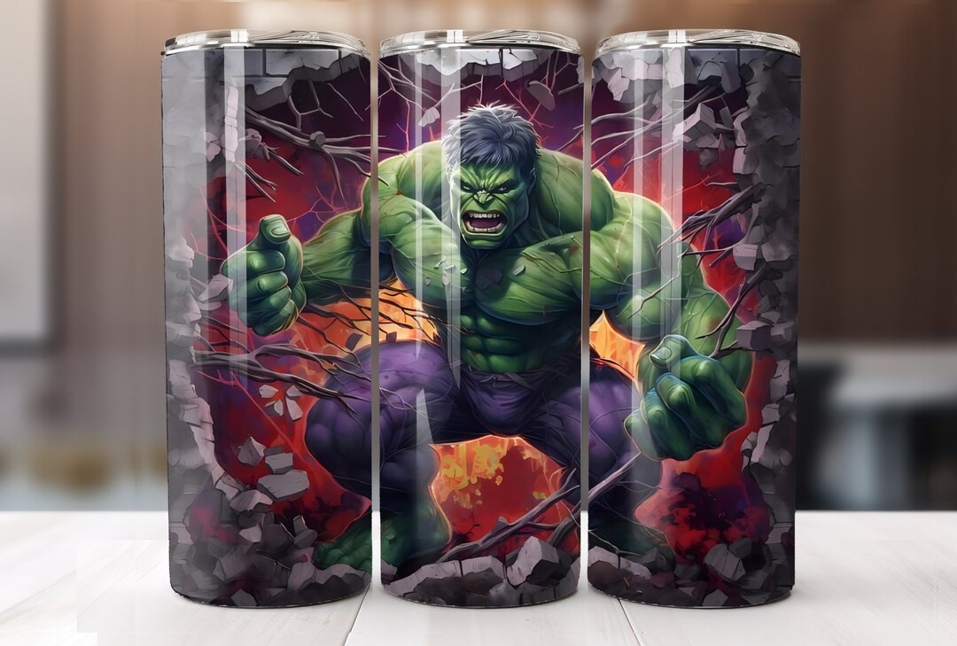 The Hulk 20oz Tumbler FREE Matching Coaster. Comes With a Stainless ...