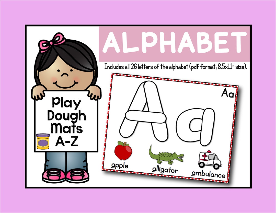 Alphabet Dough Mats | Abcs Play Dough | Homeschool Material | Letters ...