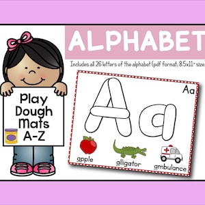 Alphabet Dough Mats | Abcs Play Dough | Homeschool Material | Letters ...