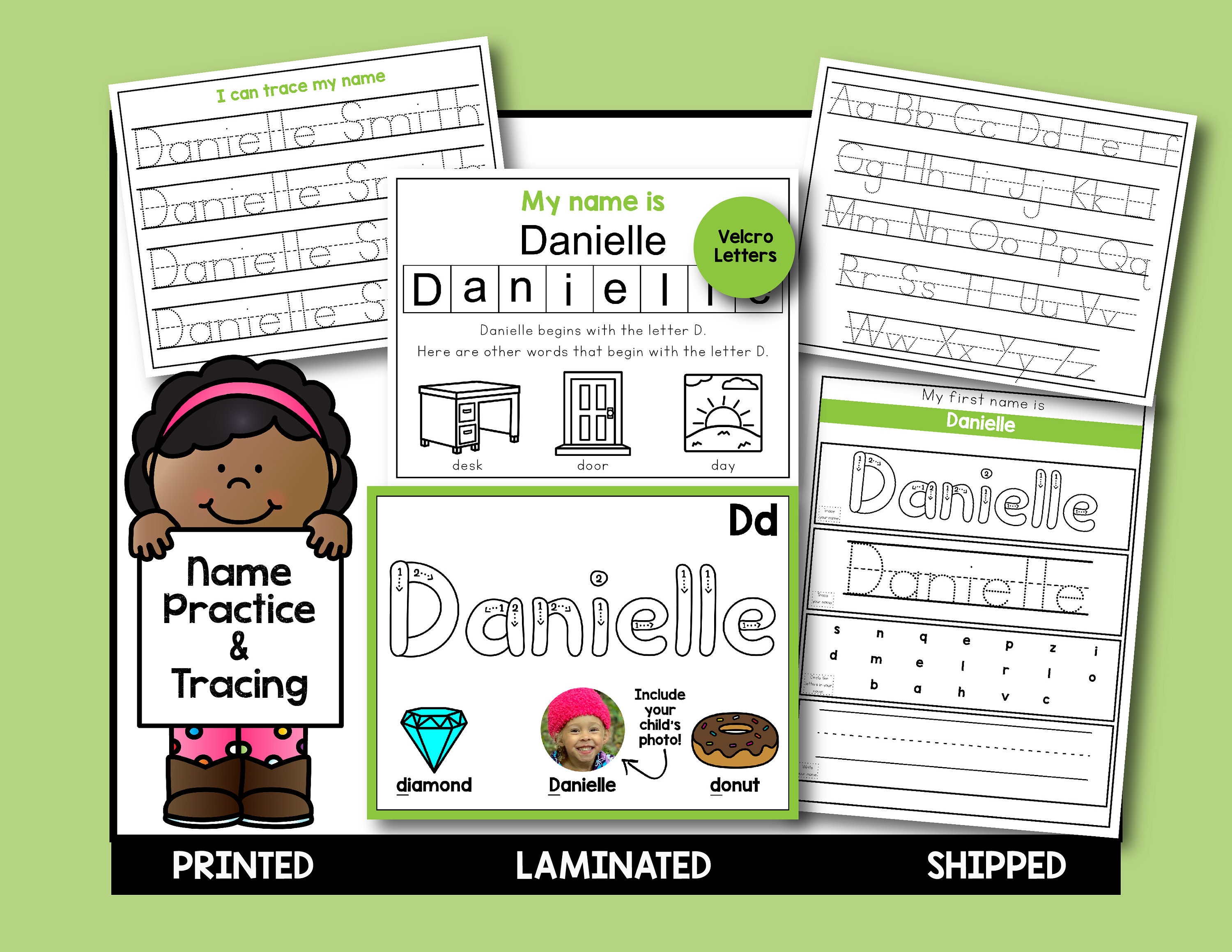 PERSONALIZED Name Practice Sheets | Arrange, Trace, and Write My Name ...