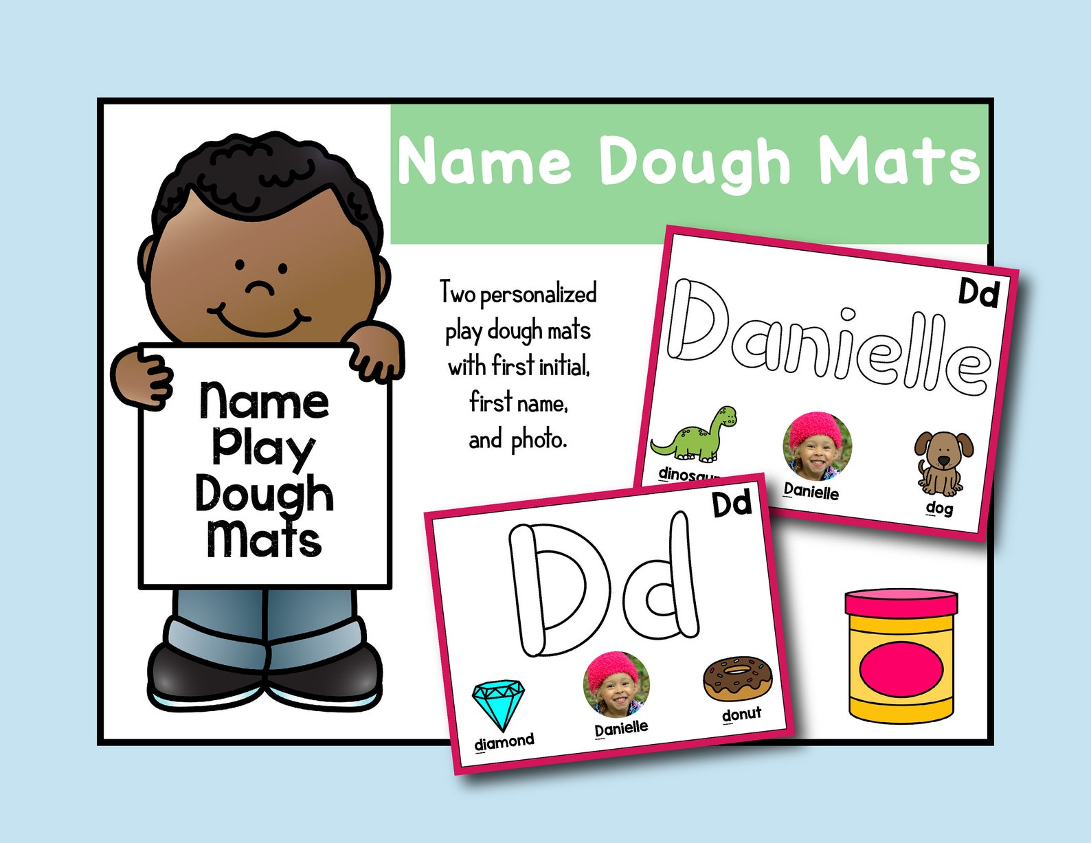 Name Play Dough Mats | Name Practice | Homeschool Material | Montessori ...