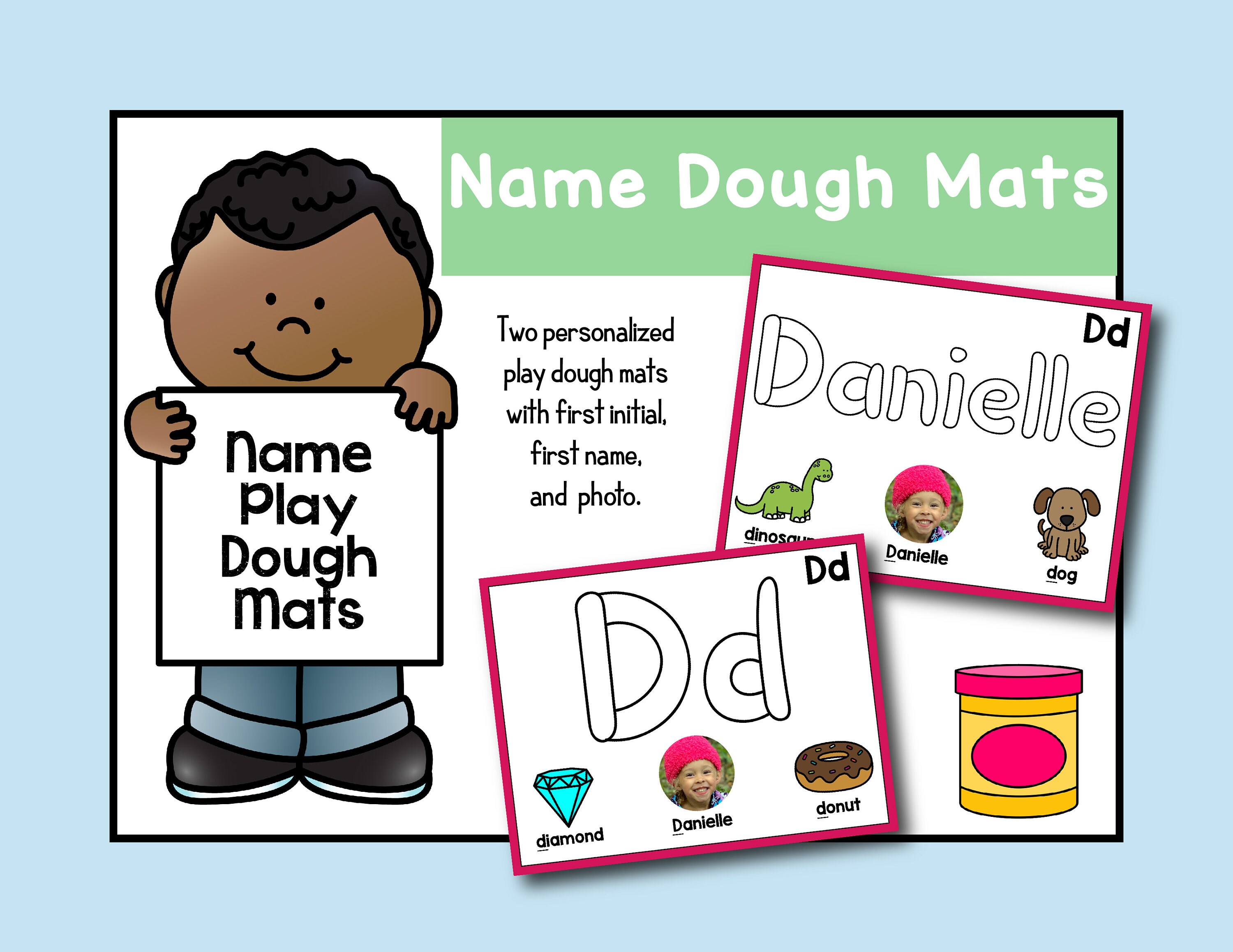 Name Play Dough Mats | Name Practice | Homeschool Material | Montessori ...