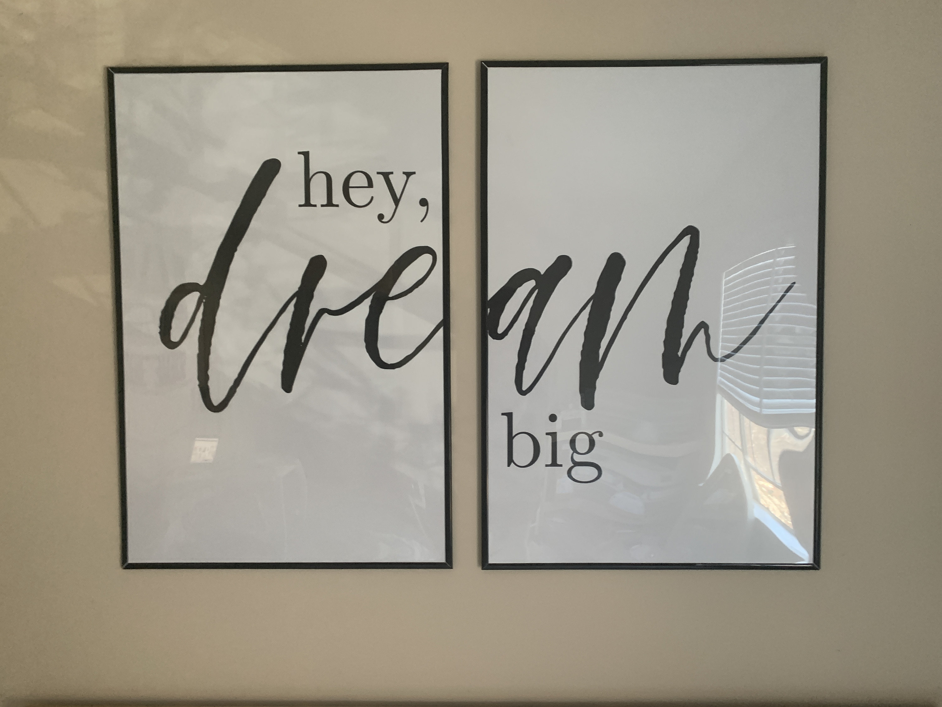 Hey Dream Big Printable Posters Home Decor Simple Print | Etsy