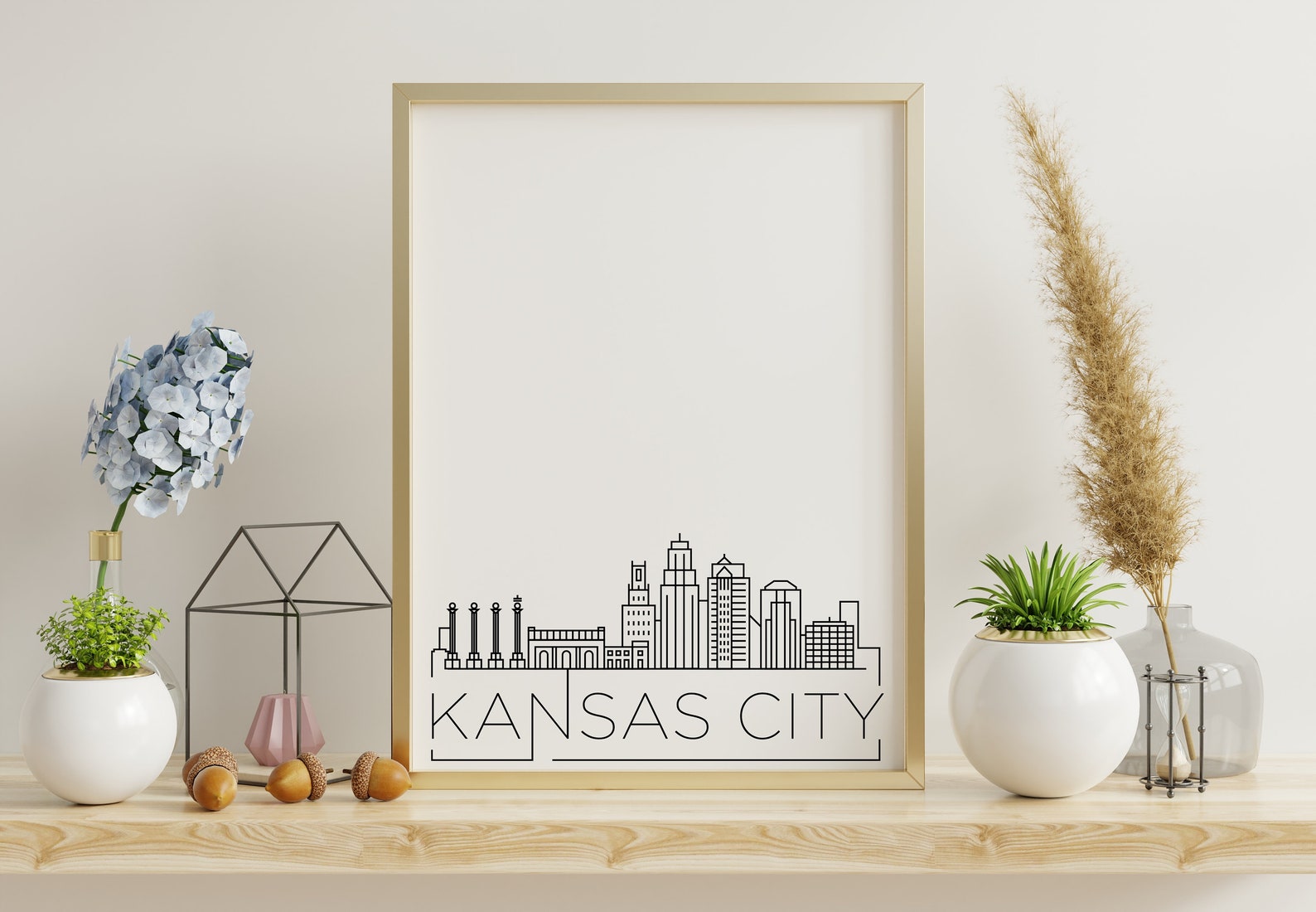 Kansas City Skyline Printable Poster, Kansas City Decor, Home Wall Art ...