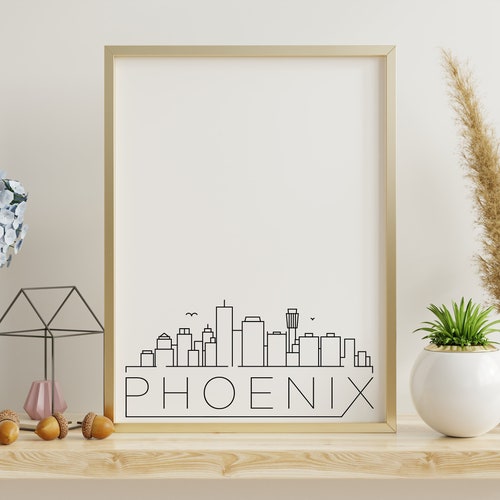 Boston Skyline Printable Poster Home Decor Simple Print - Etsy