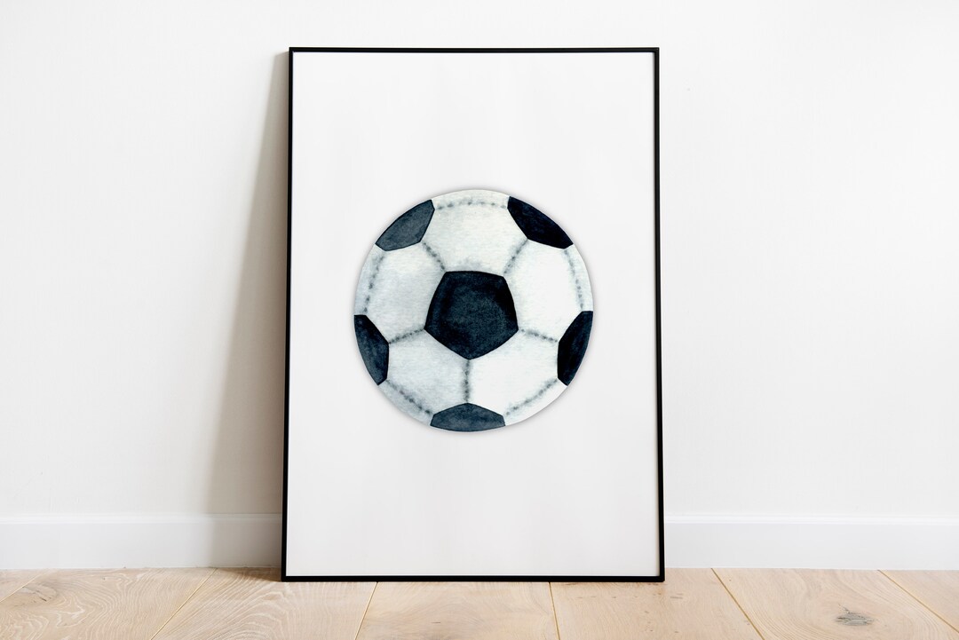 Soccer Ball Print Watercolor Printable Home Decor Poster - Etsy