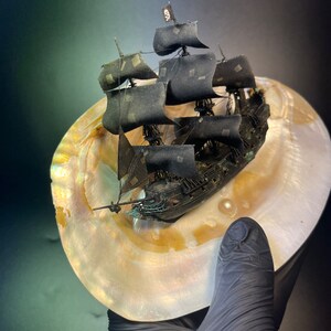 Black Pearl Ship Model in Mussel From Pirates of the Caribbean 2011 ...