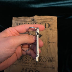 Davy Jones Key Keyring & Jack Sparrow Wanted Poster Paper - Etsy