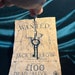 Davy Jones Key Keyring & Jack Sparrow Wanted Poster Paper - Etsy