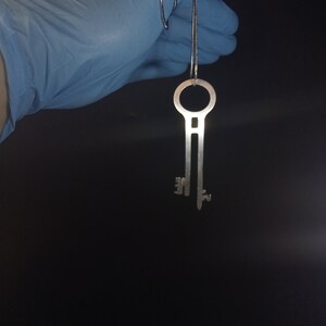 Davy Jones Key Pendant Type 1 - Necklace - Stainless Steel Key and ...