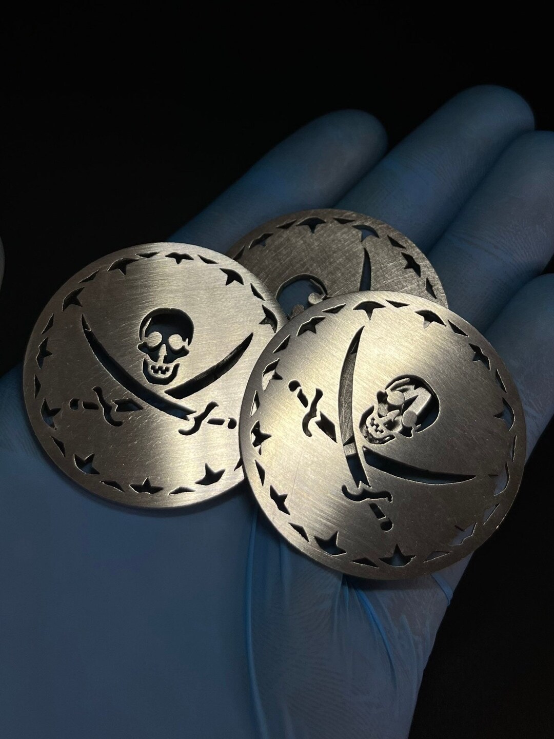 Steel Pirates of the Caribbean Coin - Necklace - Key Ring - Collectible ...
