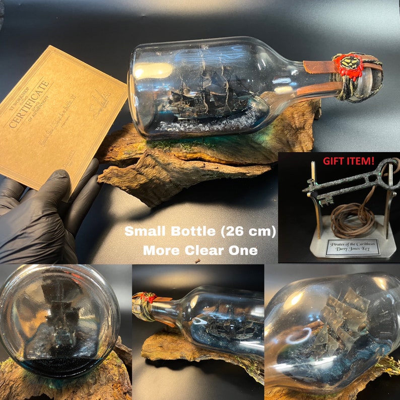Ship in Bottle the Black Pearl Caribbean Jack Sparrow 2011 LIMITED ED ...