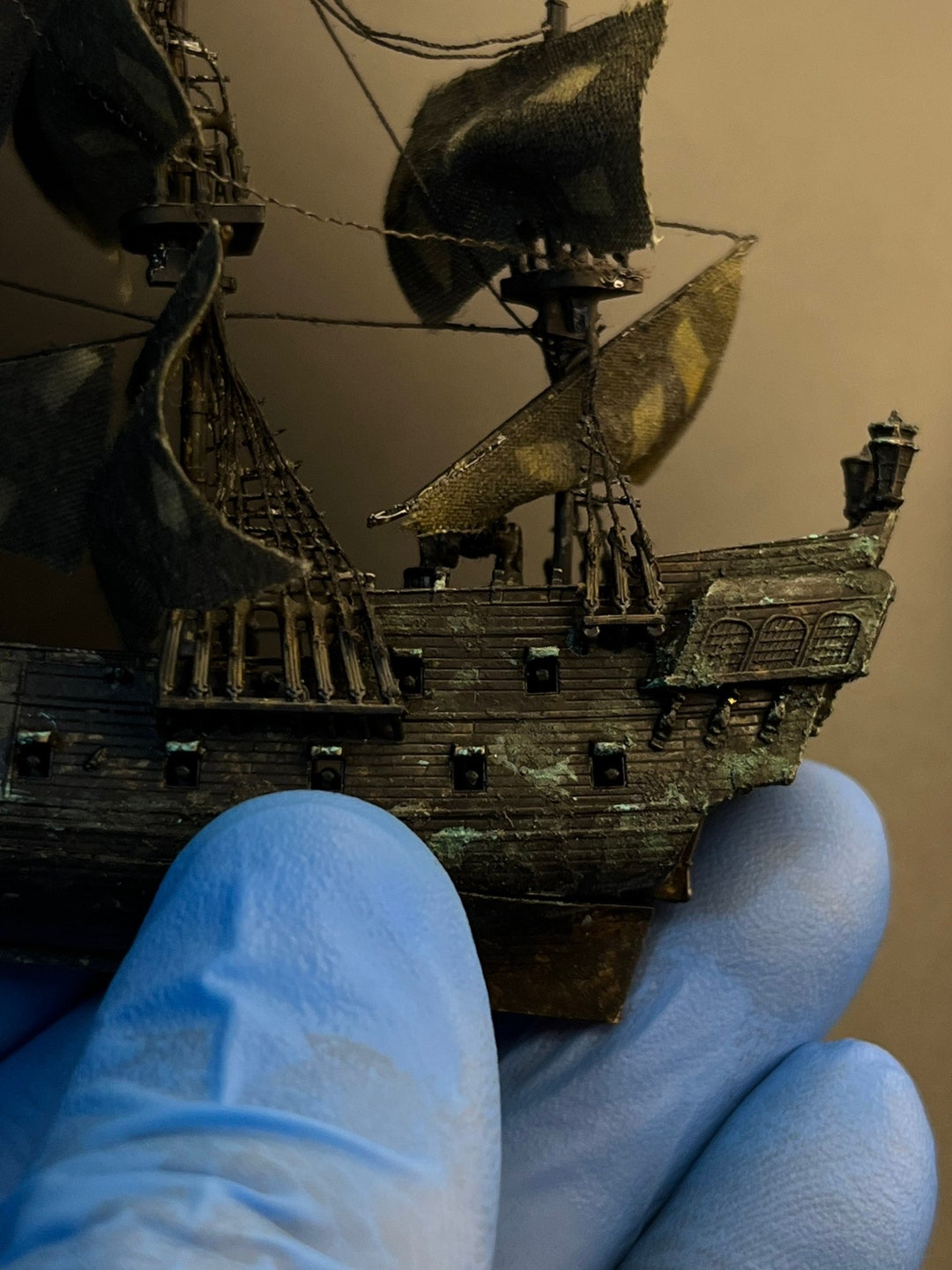 Modelo de barco Perla Negra Versión plateada Miniatura Tamaño micro ...