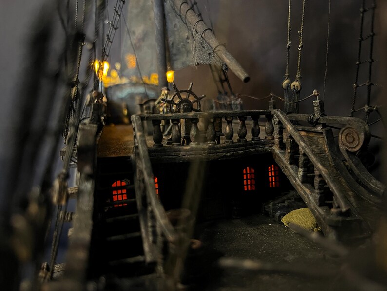 The Black Pearl Wood Cursed Model Ship Treasure - 80 Cm Pirates of the ...