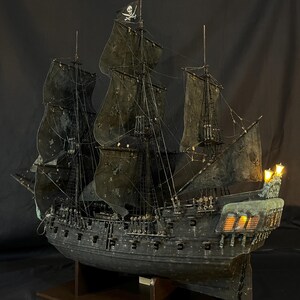 The Black Pearl Wood Cursed Model Ship Treasure - 80 Cm Pirates of the ...