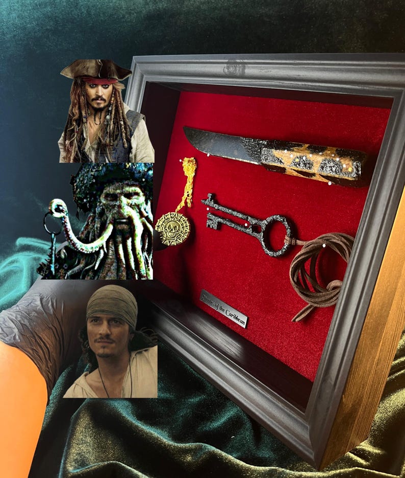Jack Sparrow Davy Jones Pirates Film Prop Replica Gift Set - Etsy