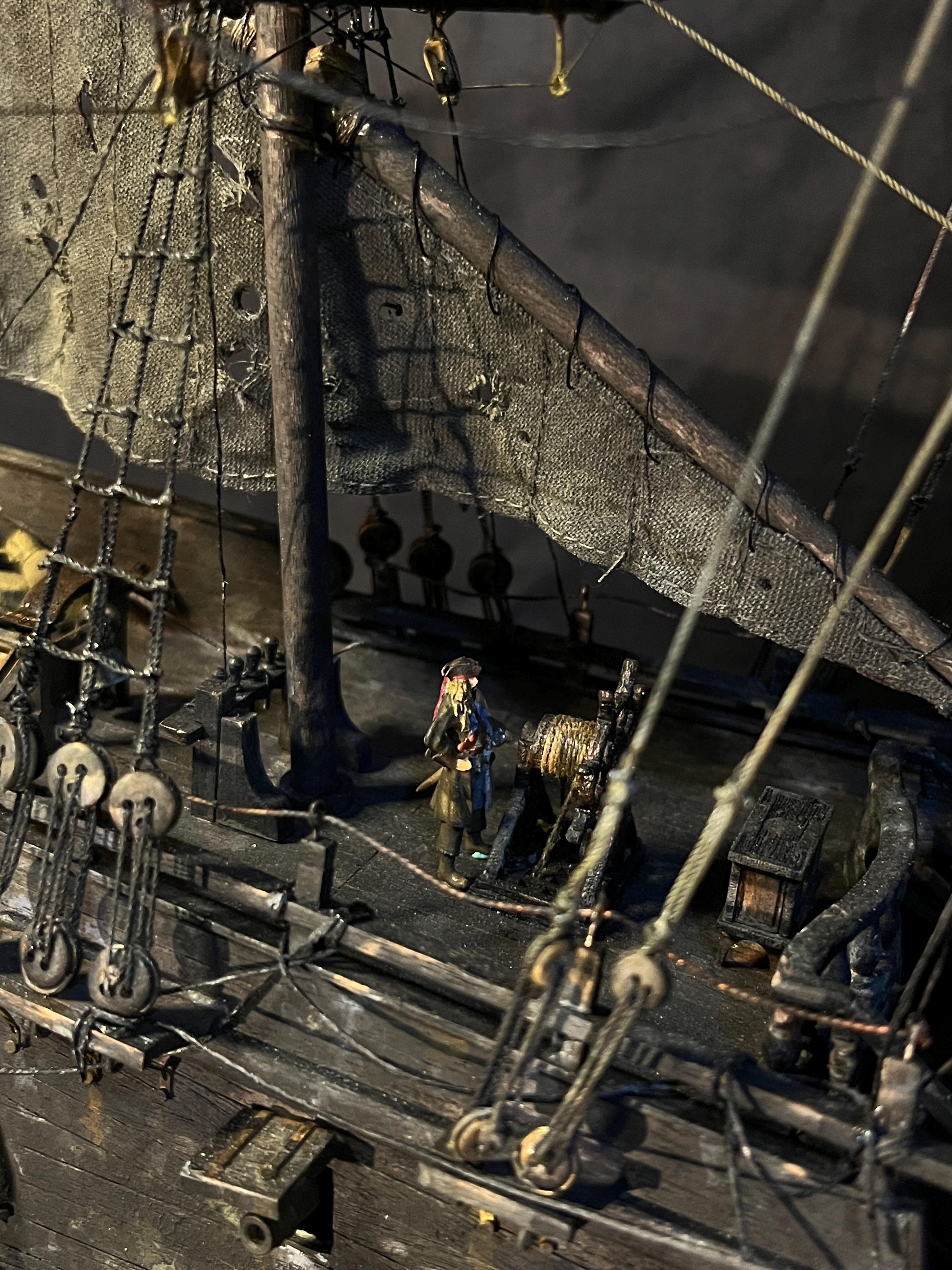 The Black Pearl Wood Cursed Model Ship Treasure - 80 Cm Pirates of the ...