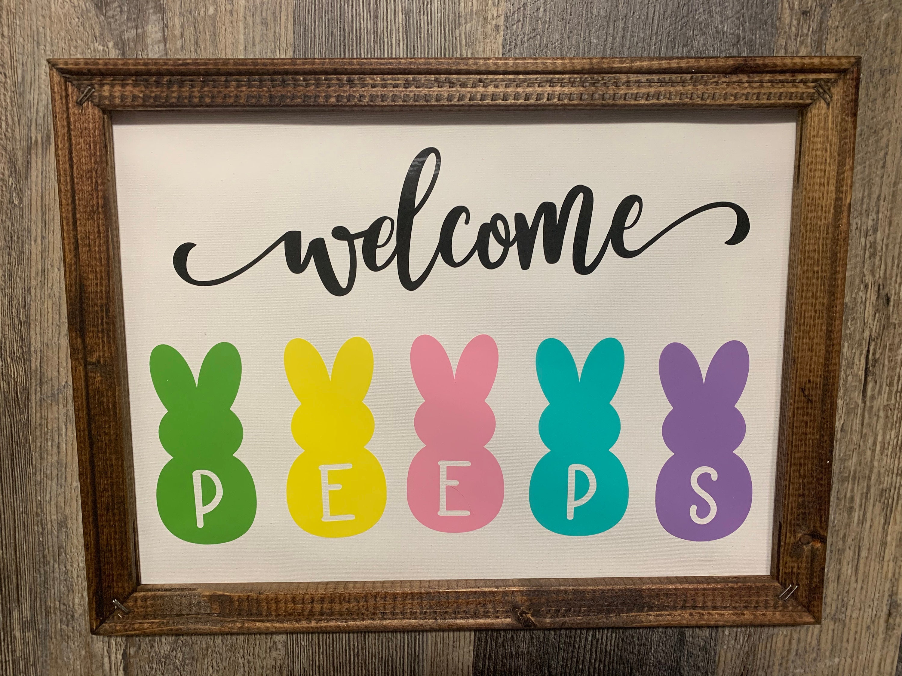 Welcome Peeps Easter Sign | Etsy