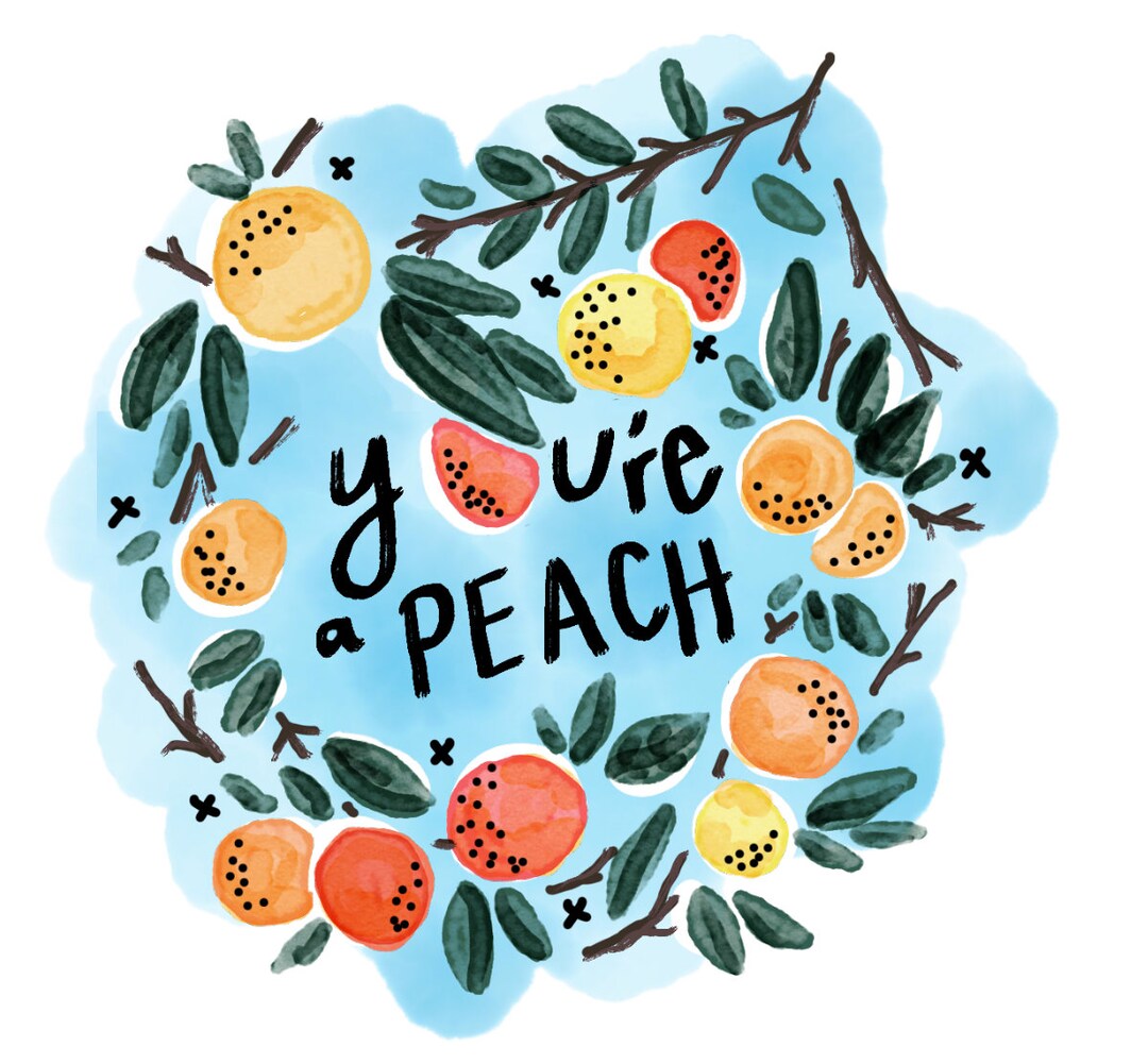 You're a Peach Digital Wallpaper - Etsy