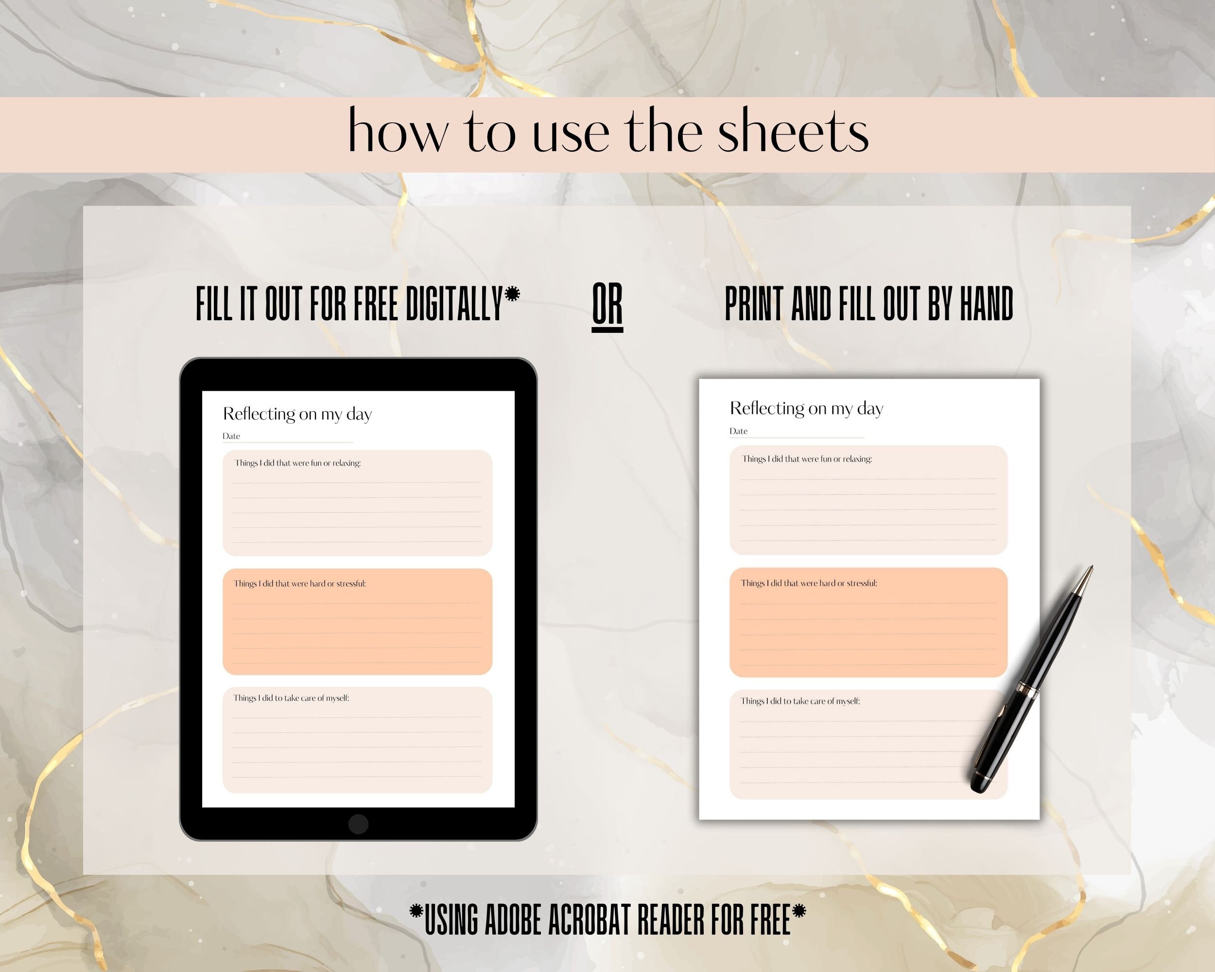 Daily and Weekly Reflection for Well-being, Self-care, Self-love ...