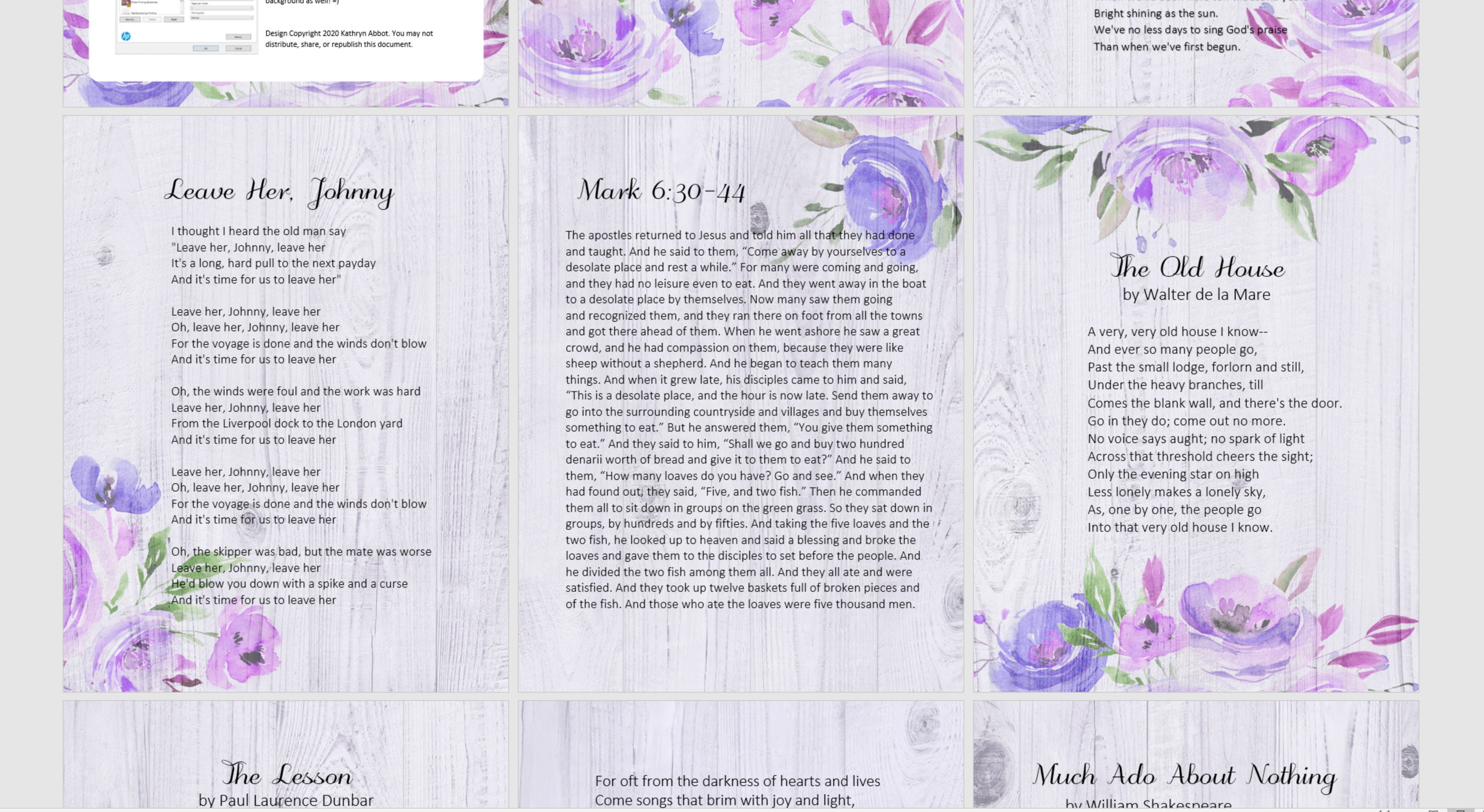 Morning Time Menu or Recitation Binder Editable Word Files - Charlotte ...