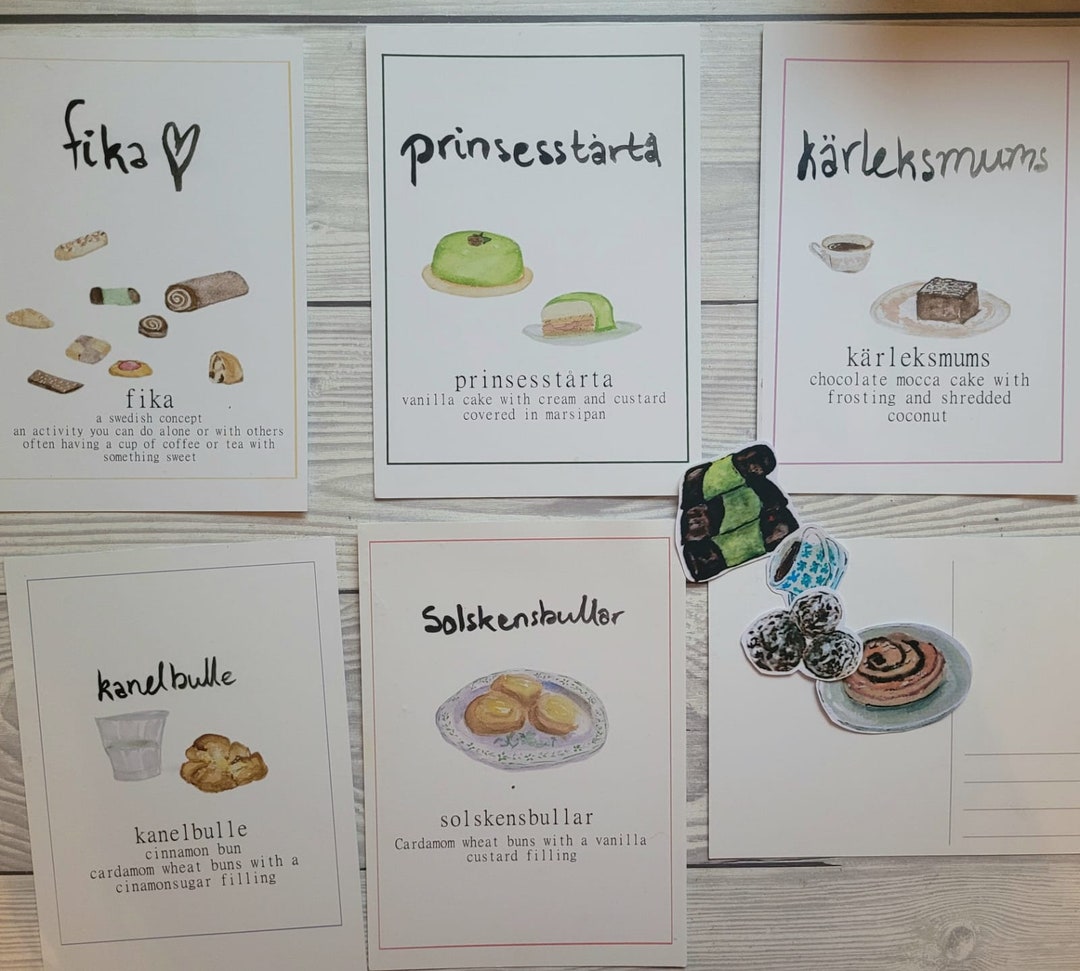 Traditional Swedish Fika Postcards Sweden Postcards Fika Scandinavian ...
