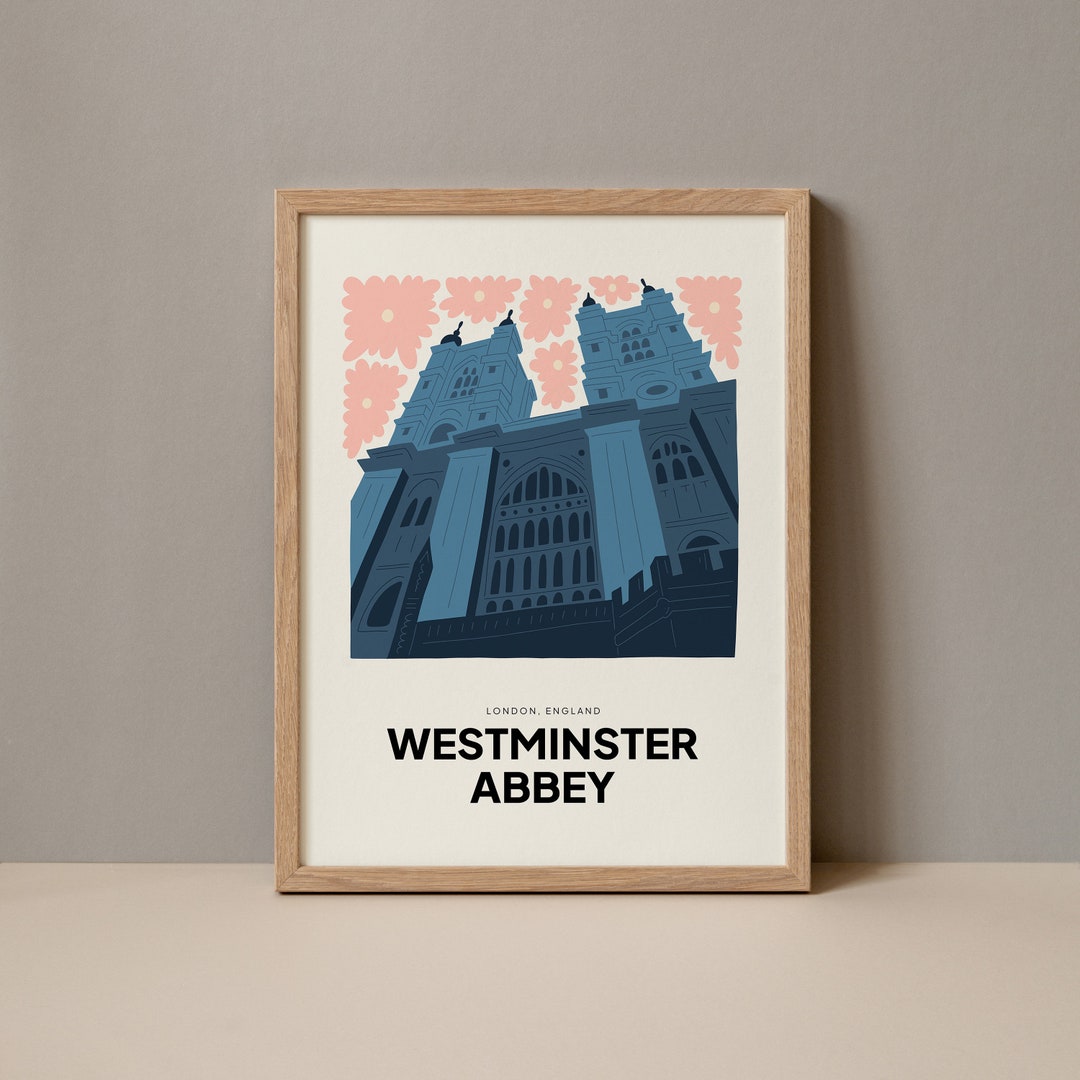 Westminster Abbey London Poster, Westminster Abbey Print, Westminster ...