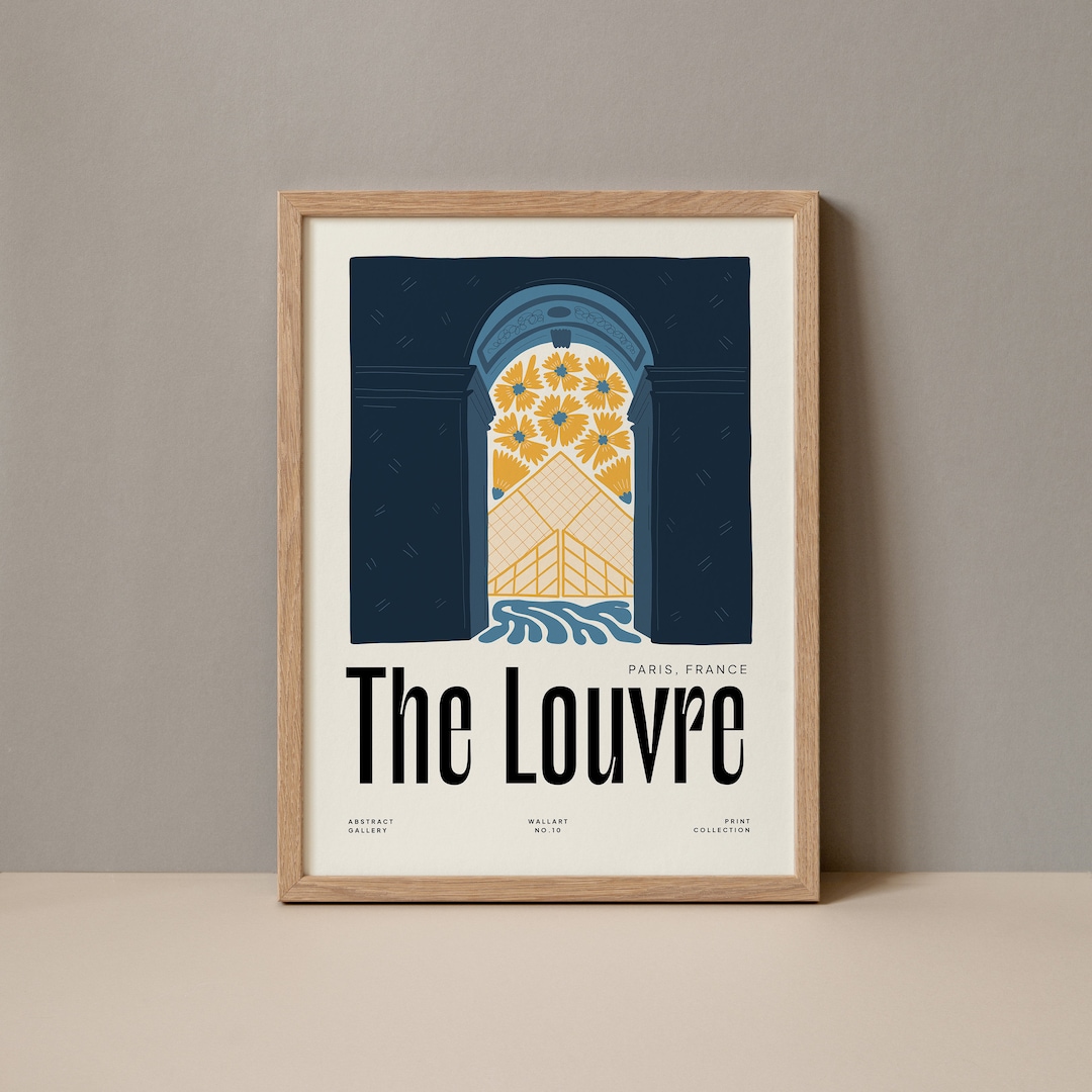 The Louvre Paris Poster, the Louvre Paris France Print, the Louvre ...