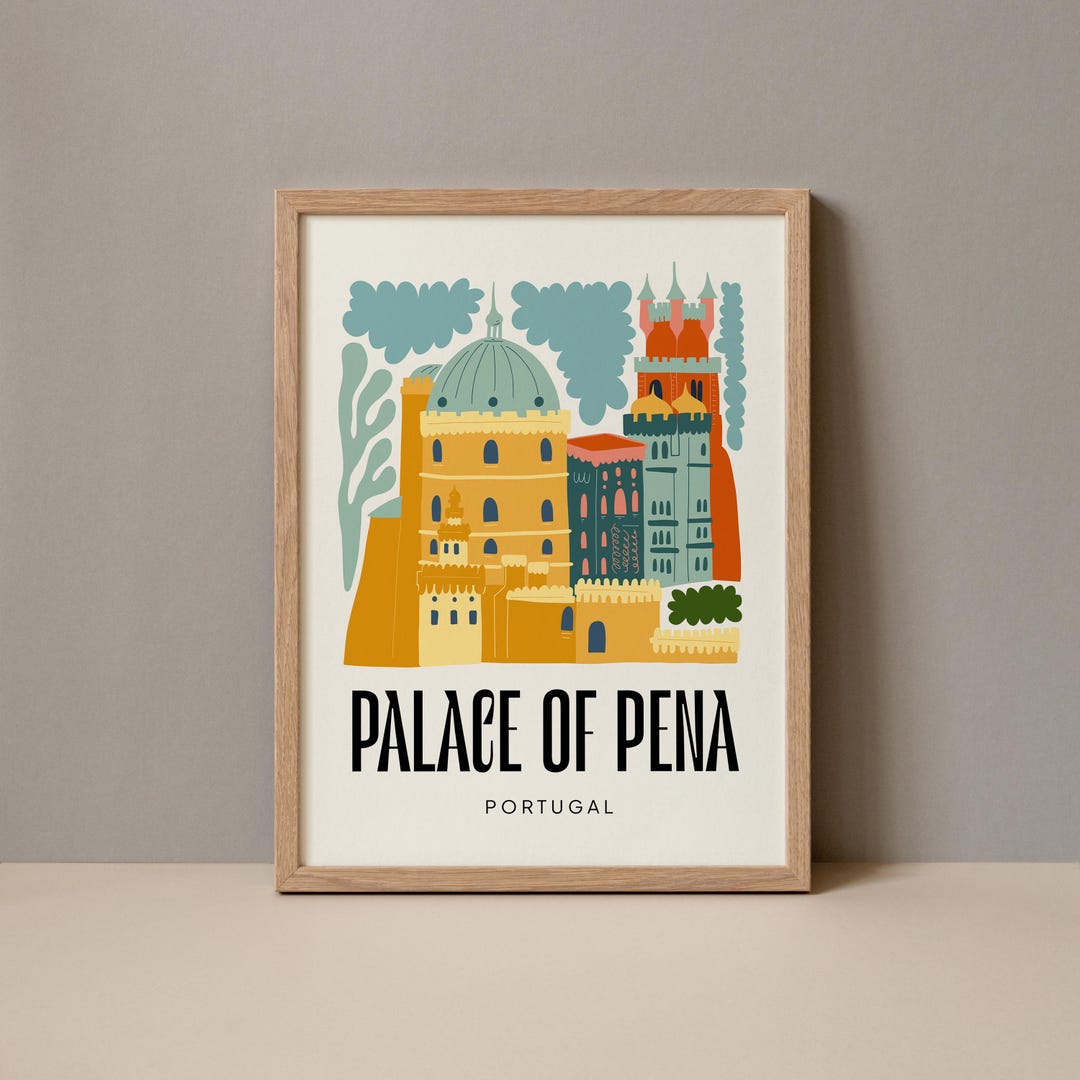 Palace of Pena Portugal Poster, Palace of Pena Print, Palace of Pena ...