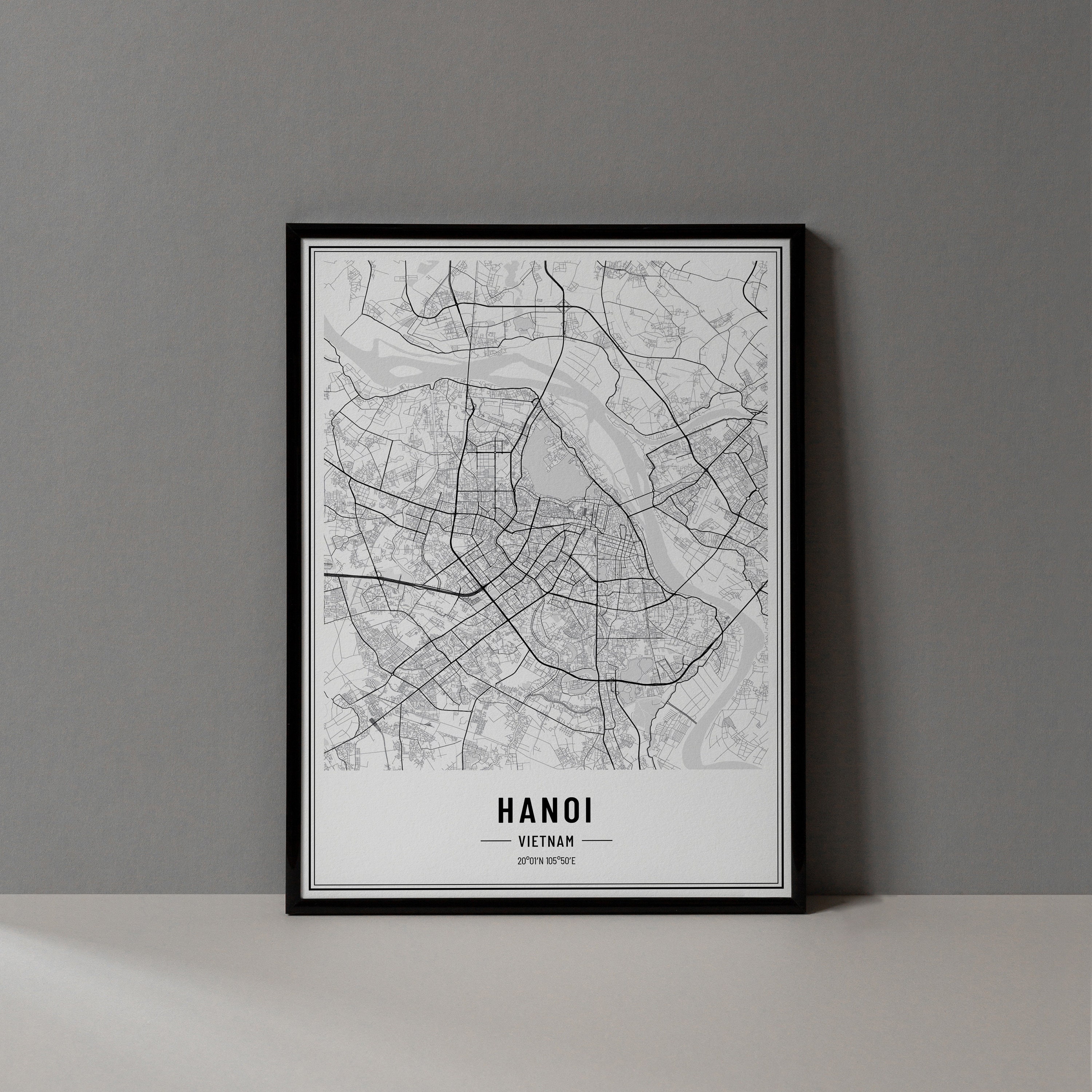 Hanoi Vietnam Map Digital Print, Hanoi Vietnam Map Poster, Hanoi Map ...