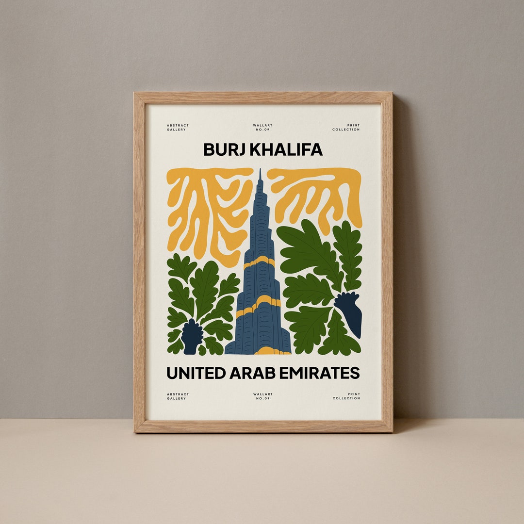 Burj Khalifa Dubai UAE Poster, Burj Khalifa Abstract Gallery Print ...