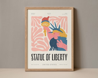 Statue of Liberty Poster, Statue of Liberty Print, Travel Print, Travel ...