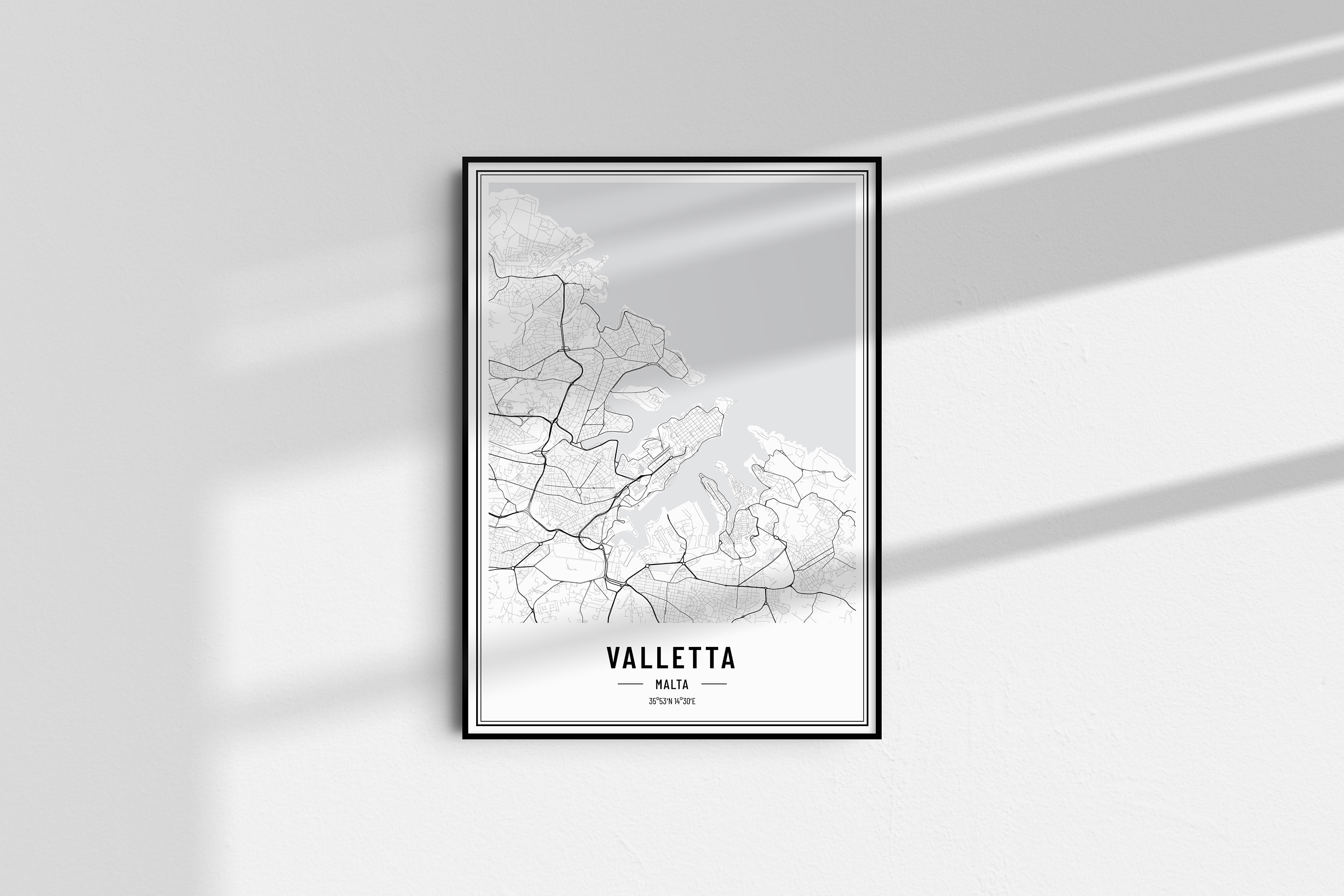 Valletta Malta Map Digital Print, Valletta Map Poster, Valletta Map ...