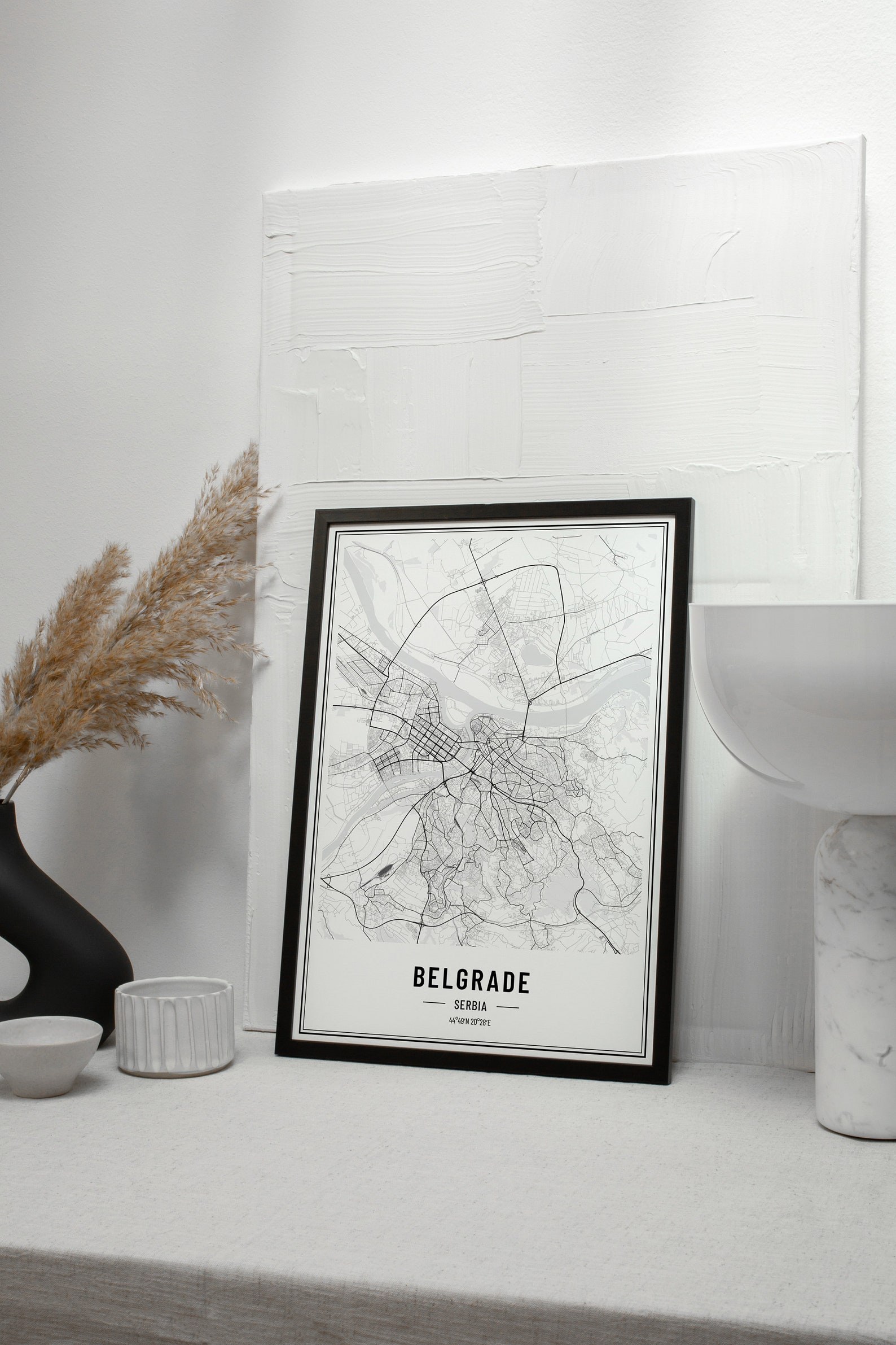 Belgrade Serbia Map Digital Print, Belgrade Map Poster, Belgrade Map ...