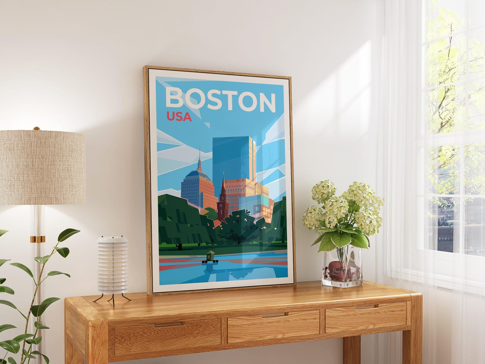 Boston Massachusetts Travel Poster, Boston Poster Print, Boston MA ...