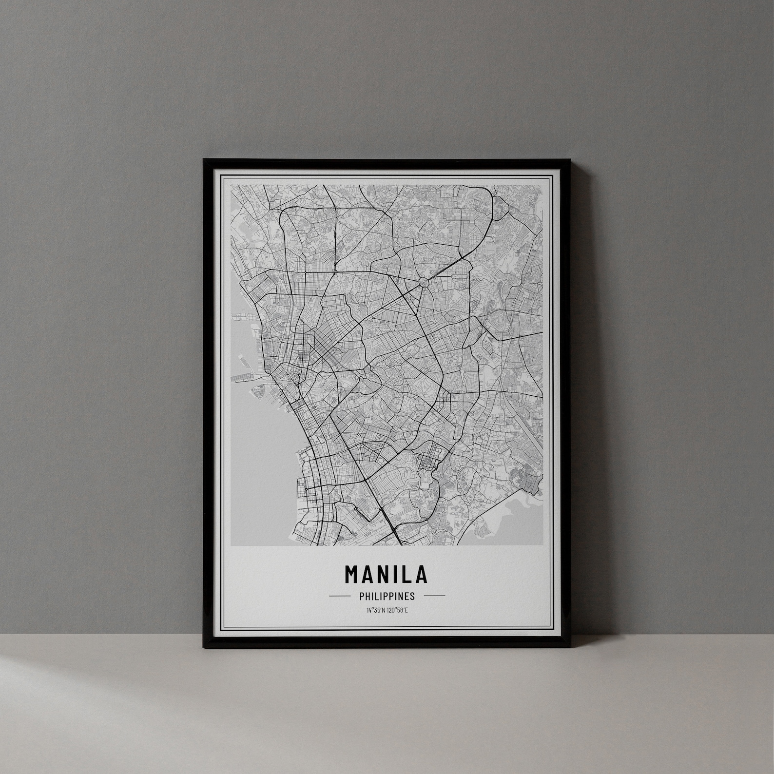 Manila Philippines Map Digital Print, Manila Philippines Map Poster ...