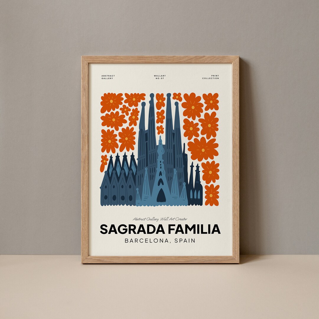 Sagrada Familia Spain Poster, Sagrada Familia Barcelona Spain Print ...