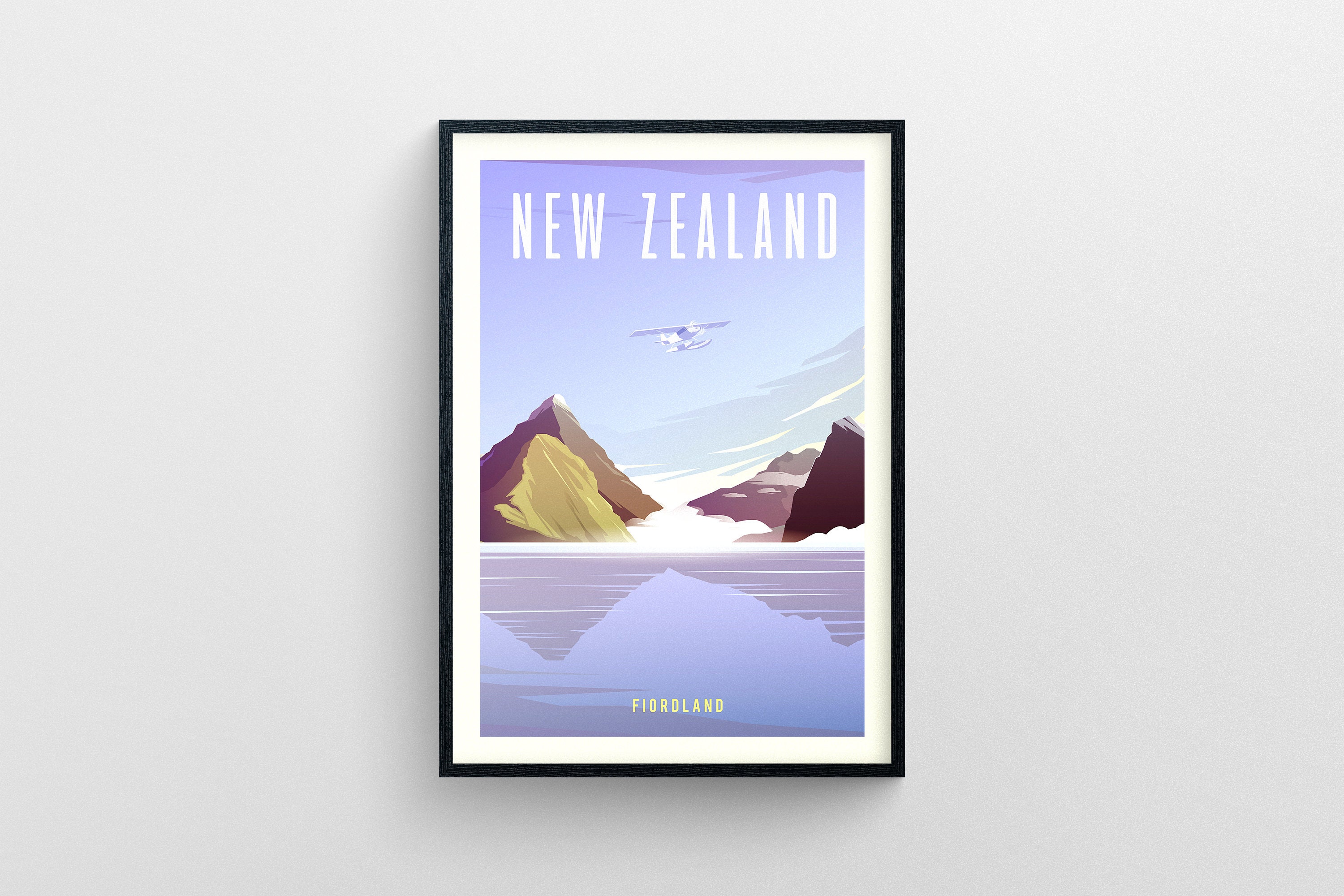 New Zealand Travel Poster, New Zealand Gallery Wall Art, New Zealand ...