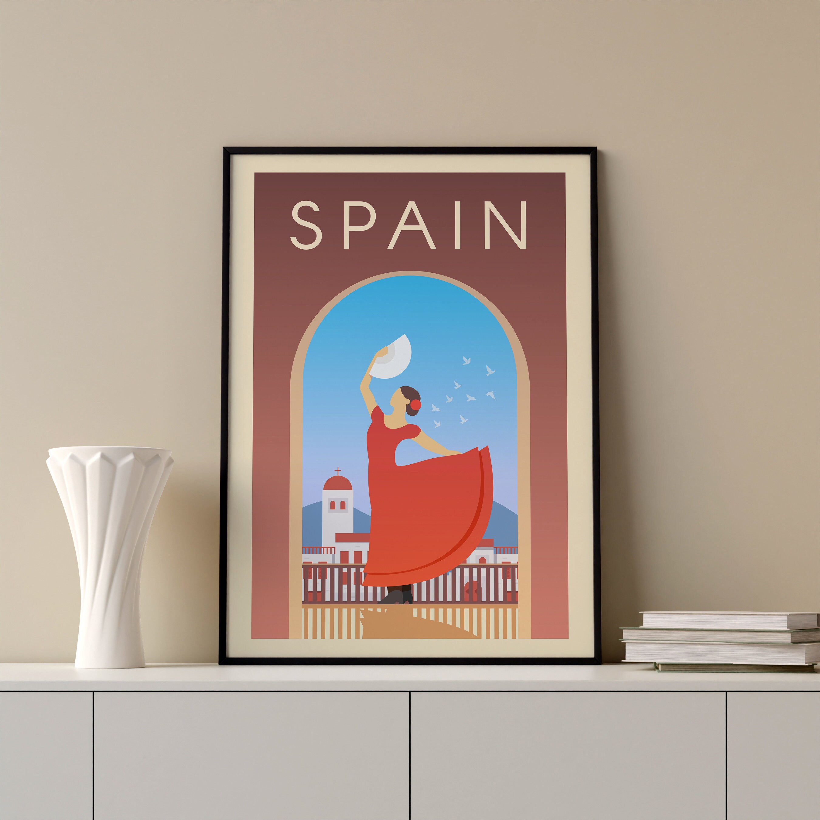 Spain Travel Poster, Spain Wall Art, Spain Travel Print, Spain ...