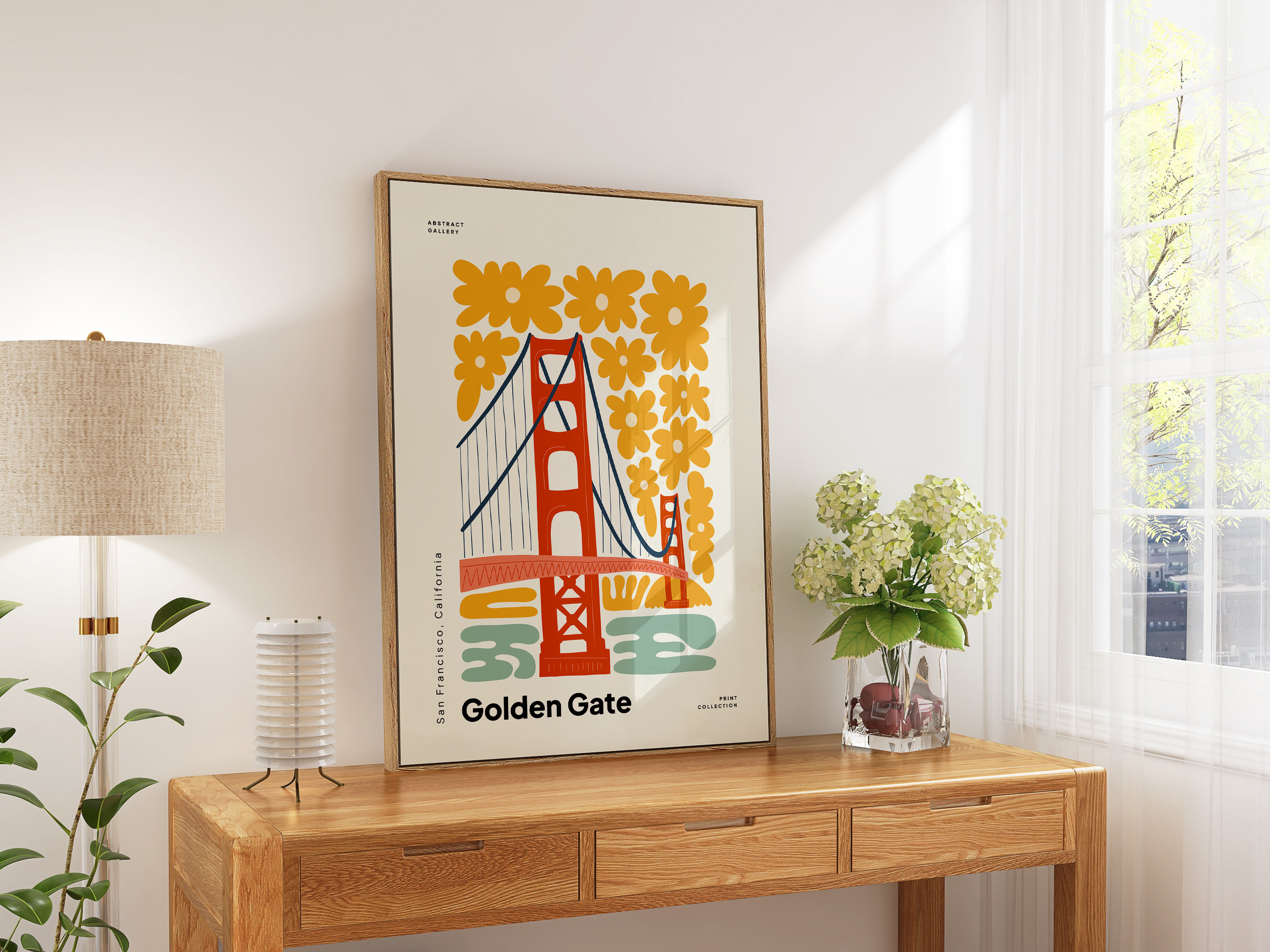 Golden Gate Bridge Poster, Golden Gate Bridge SF Print, Golden Gate ...