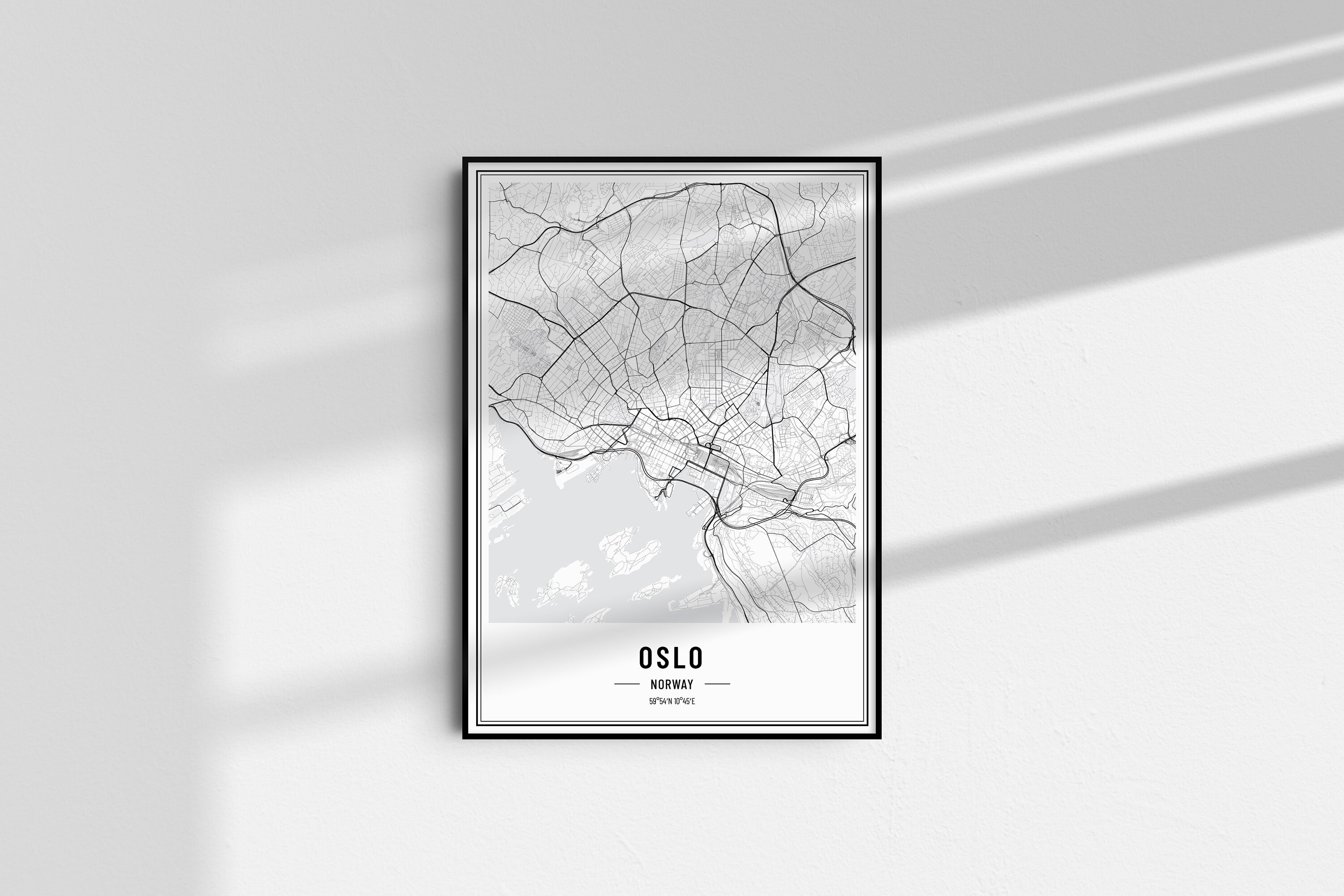 Oslo Norway Map Digital Print, Oslo Map Poster, Oslo Map Wall Art, Oslo ...