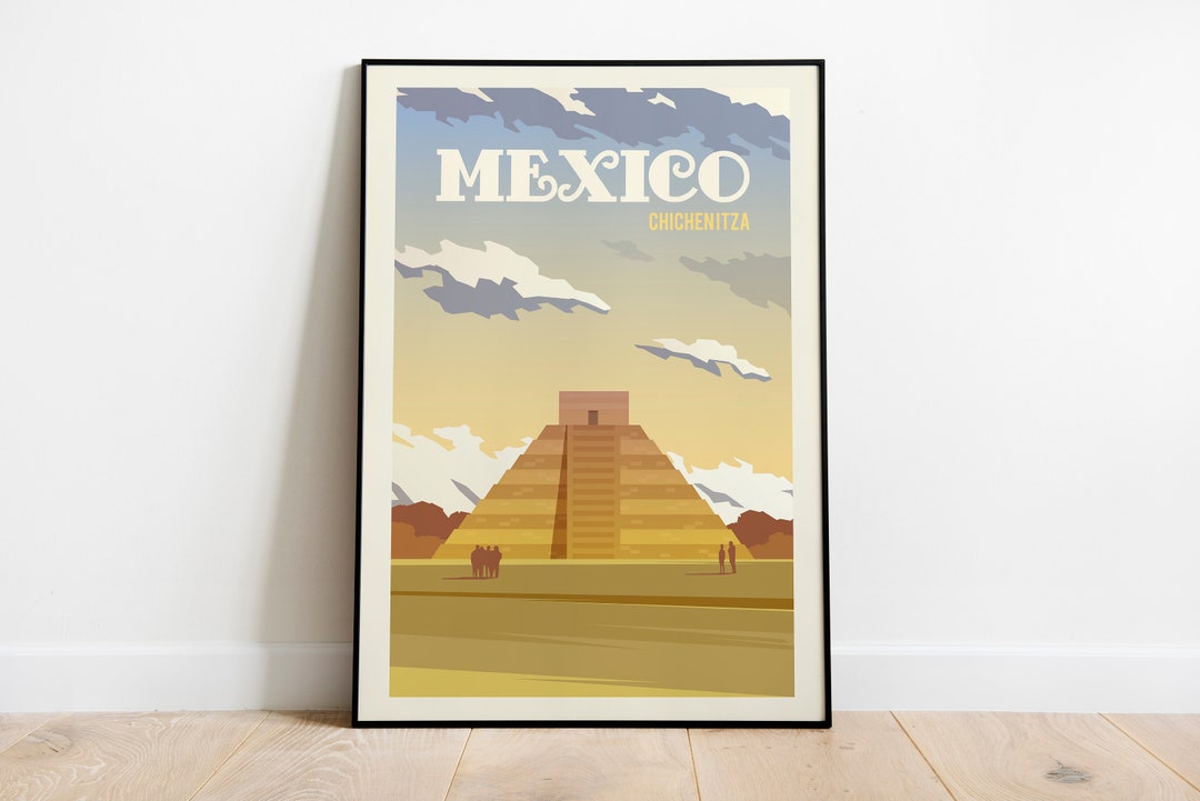 Mexico Travel Poster, Mexico Art Digital Download, Mexico Dorm Wall Art ...