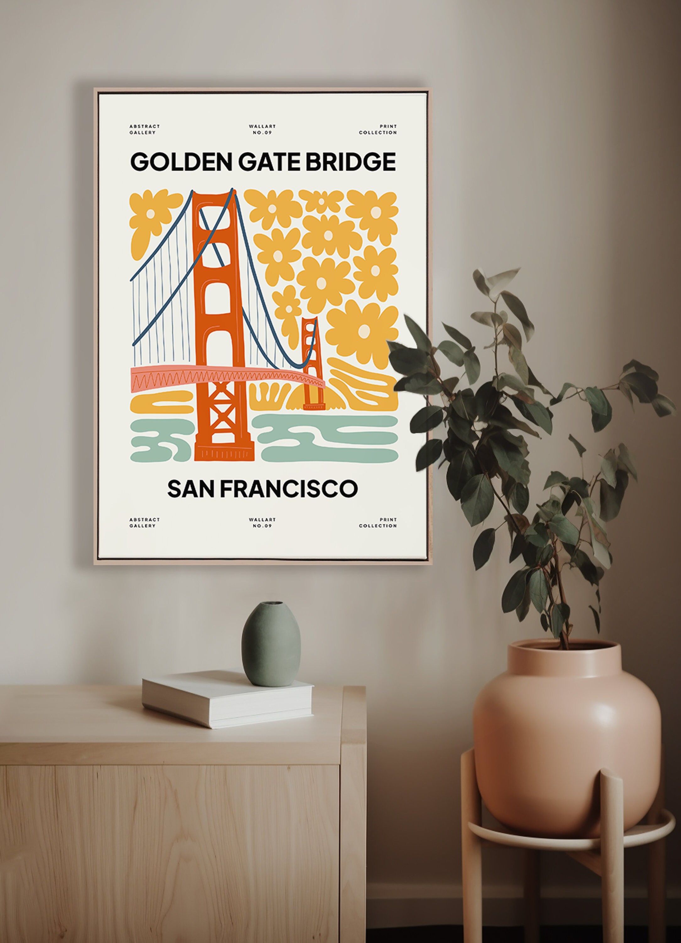 Golden Gate Bridge Poster, Golden Gate Bridge SF Print, Golden Gate ...