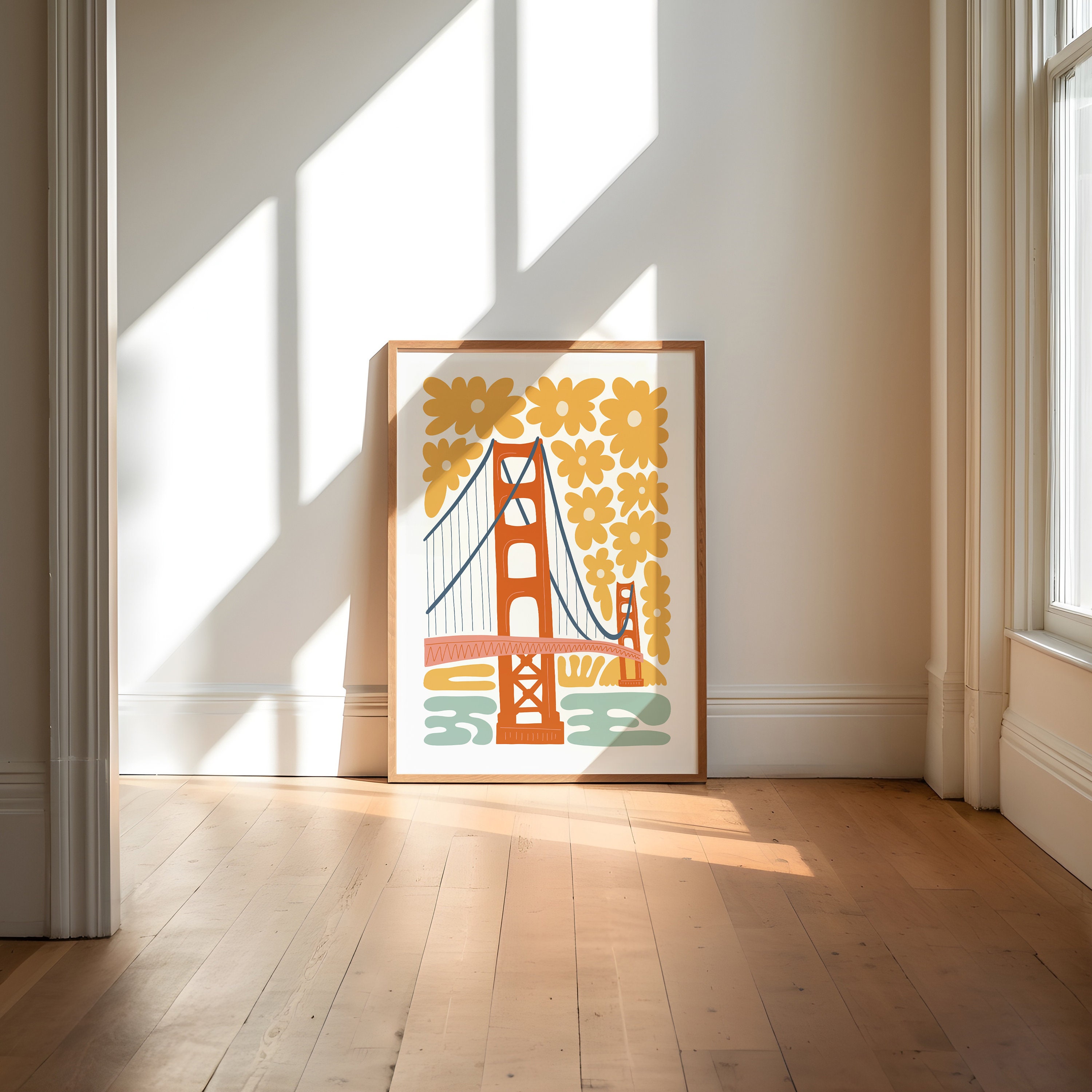 Golden Gate Bridge Poster, Golden Gate Bridge SF Print, Golden Gate ...