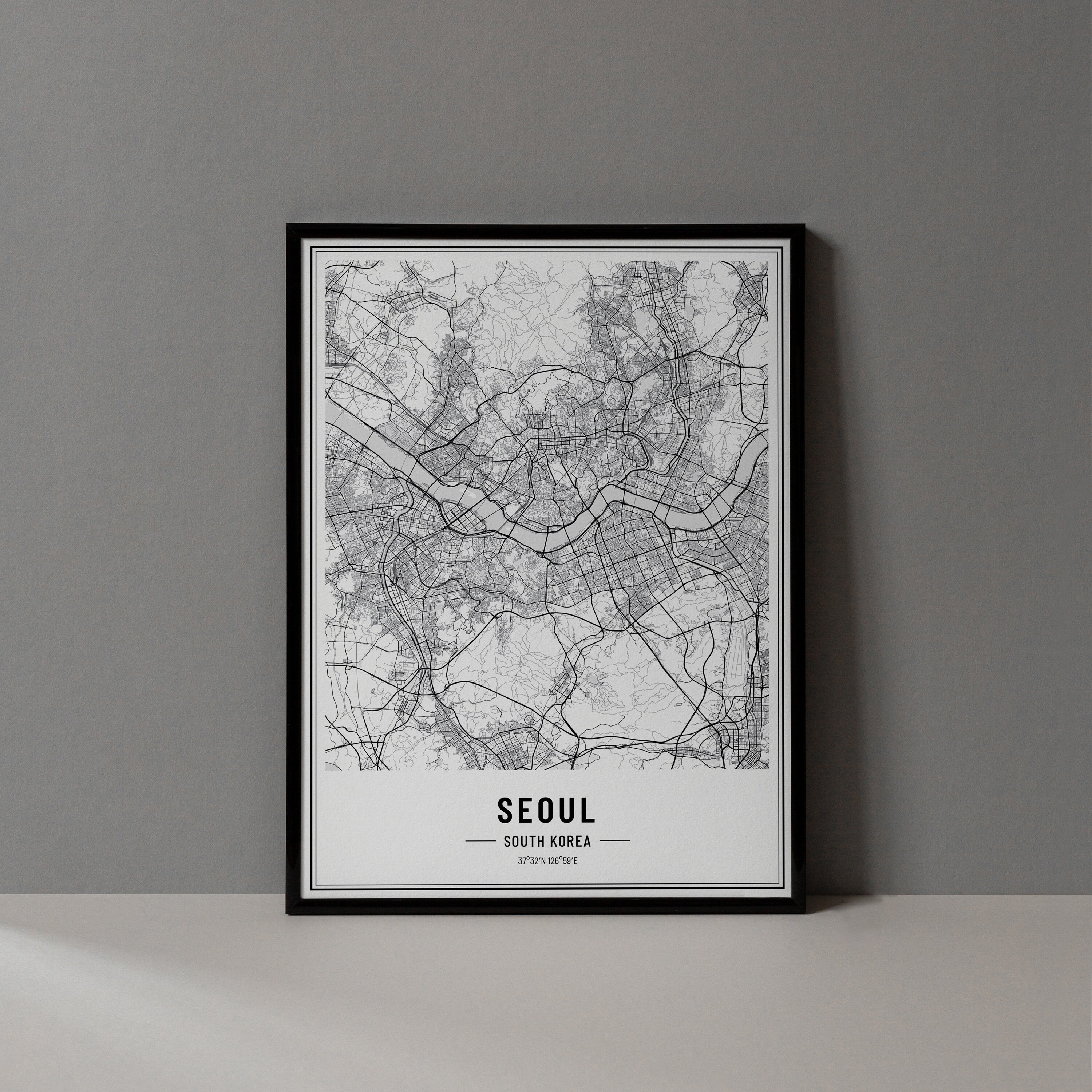 Seoul South Korea Map Digital Print, Seoul South Korea Map Poster ...
