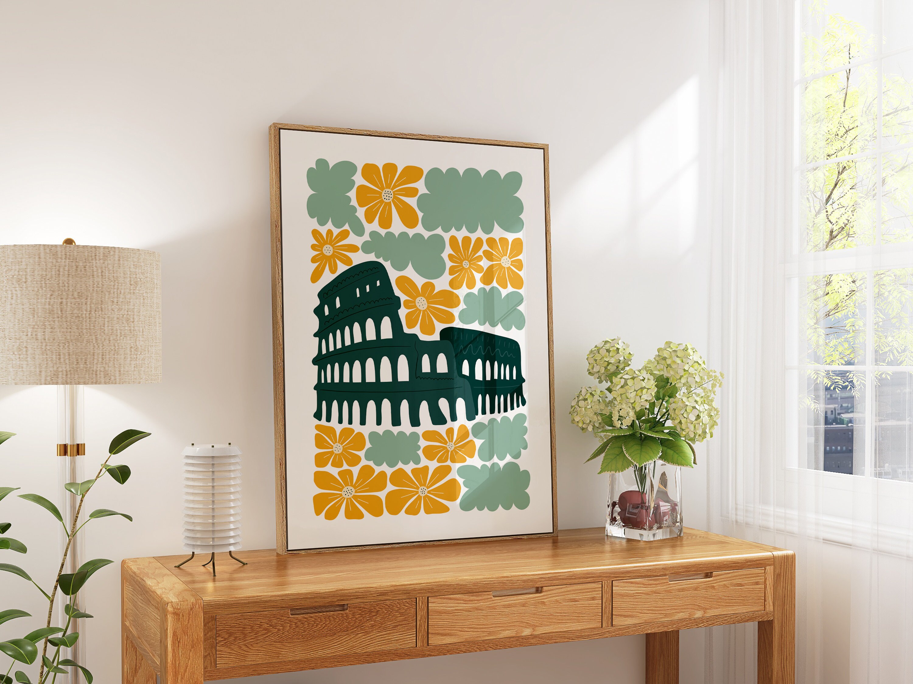 Rome Colosseum Poster, Rome Travel Print, Colosseum Digital Download ...