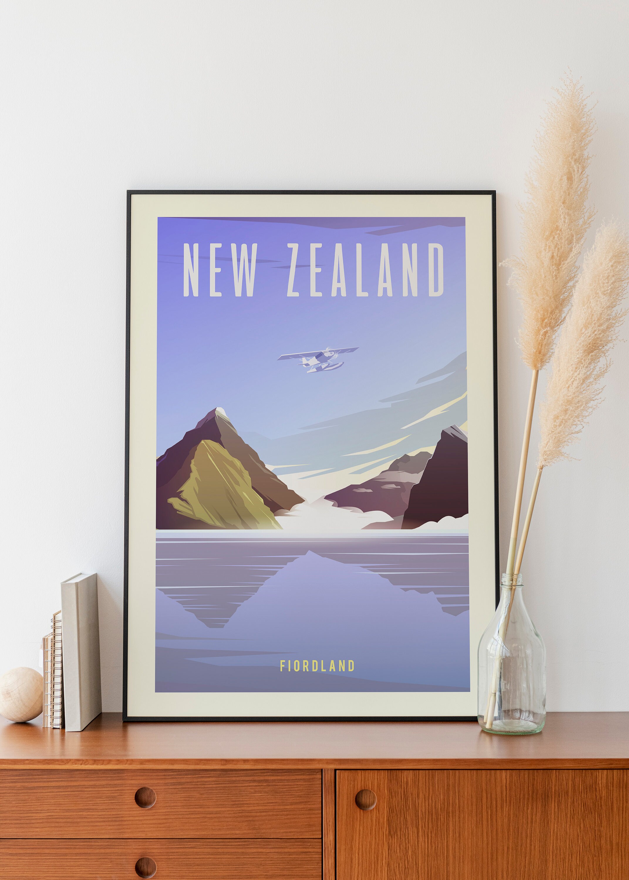 New Zealand Travel Poster, New Zealand Gallery Wall Art, New Zealand ...